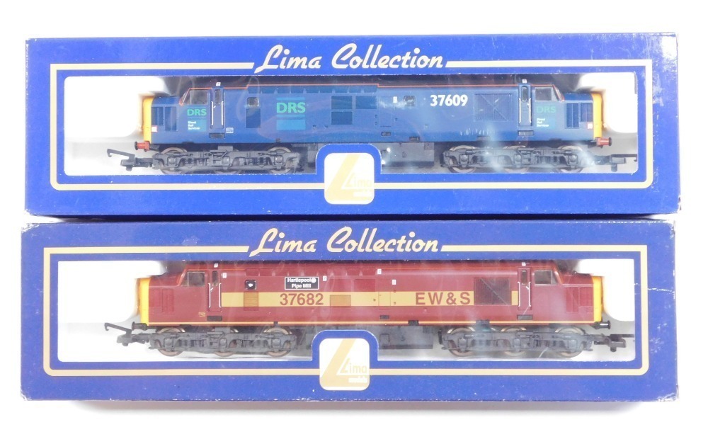 Lima Models OO gauge Class 37 locomotives, comprising 37682 Hartlepool ...