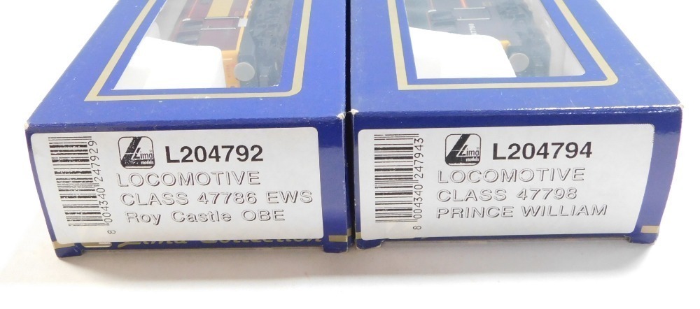Lima Models OO gauge Class 47 locomotives, comprising 47798 Prince ...