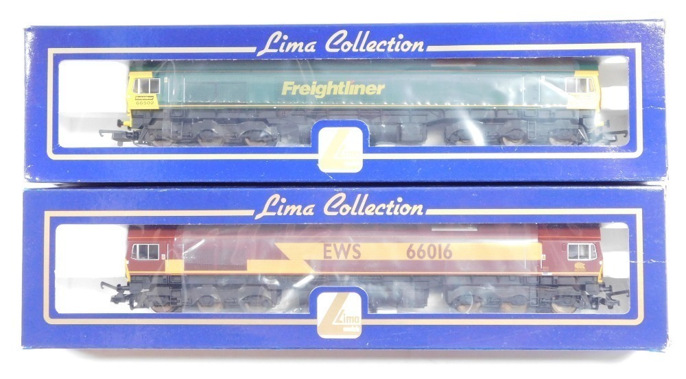 Lima Models OO gauge Class 66 locomotives, comprising 66502 ...
