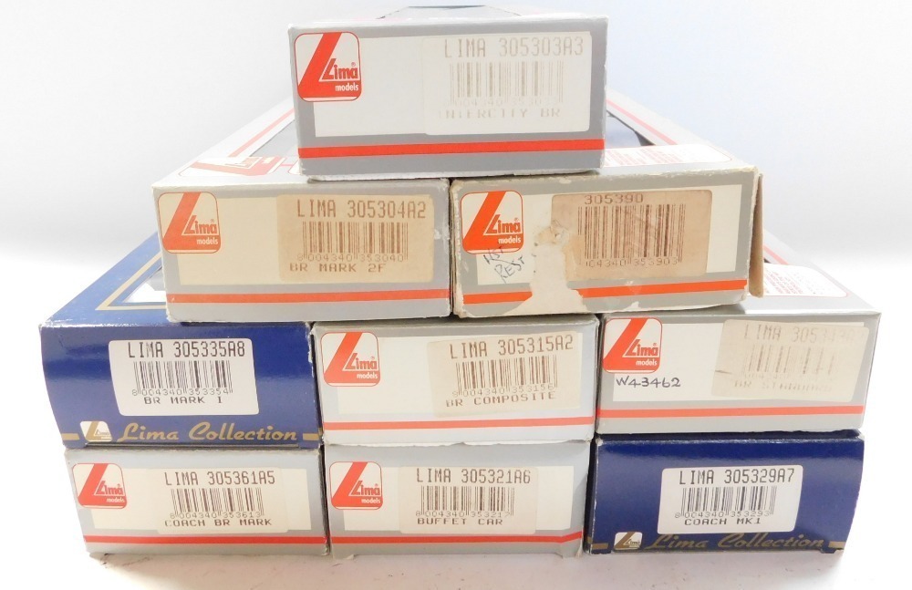 Lima Models OO gauge coaches, Intercity blue and grey livery, including ...