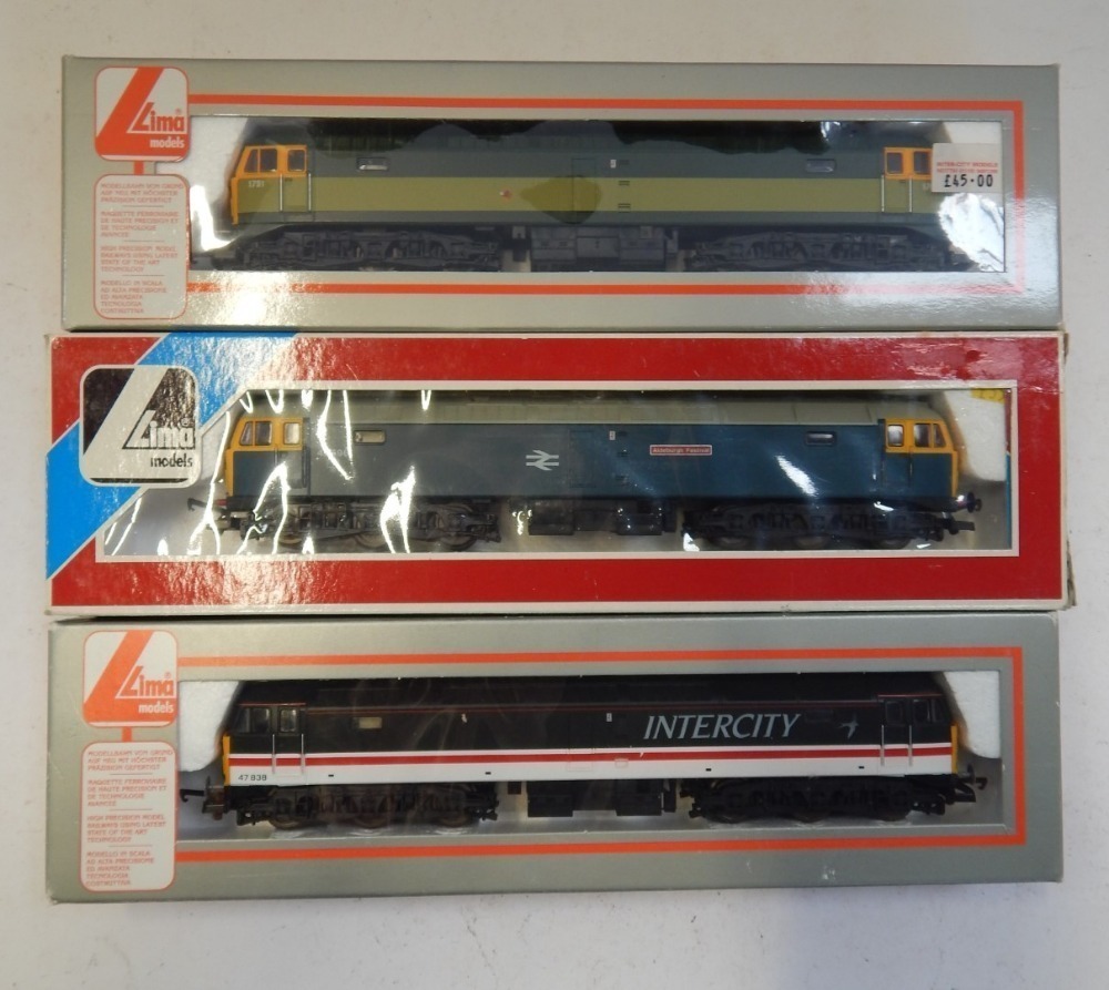 Lima Models OO gauge Class 47 locomotives, comprising 47838, Intercity ...