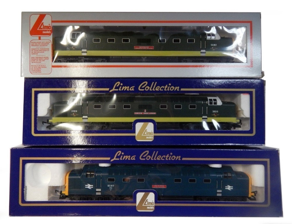 Lima Models OO gauge Class 55 Deltic locomotives, comprising 55017 The ...