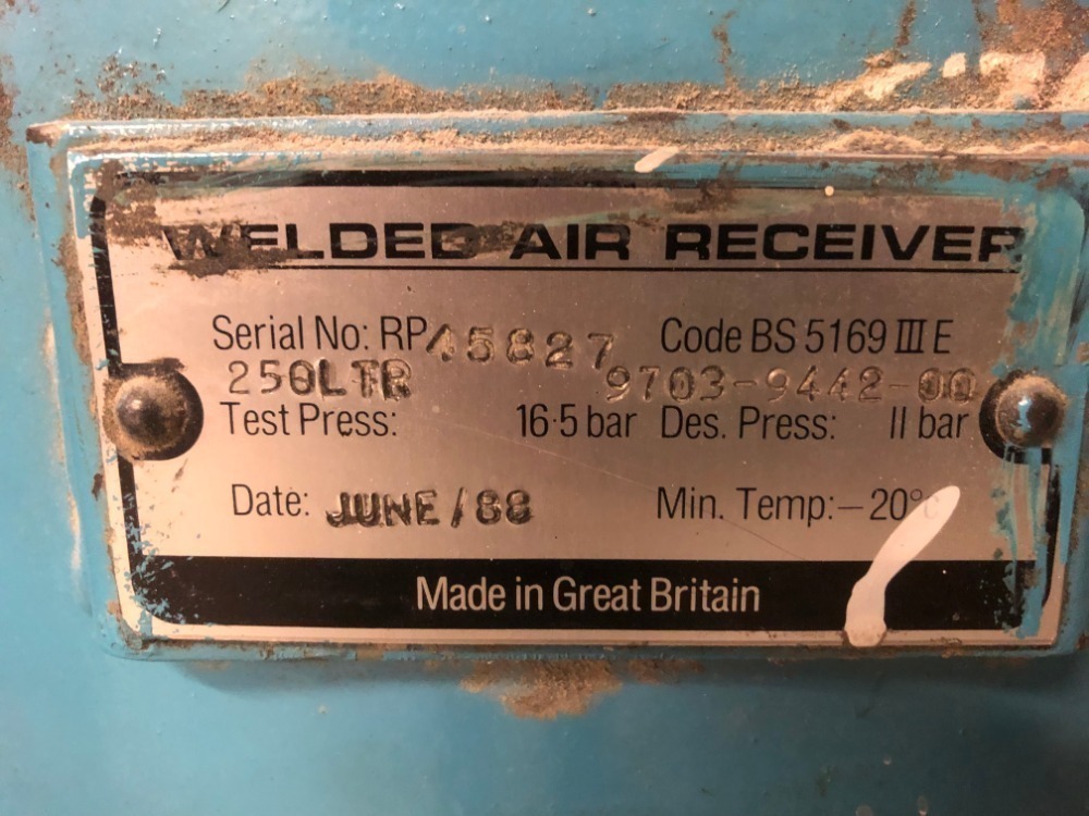 An 2021 Atlas Copco compressor, model G11FF, and tank. Note: VAT is ...