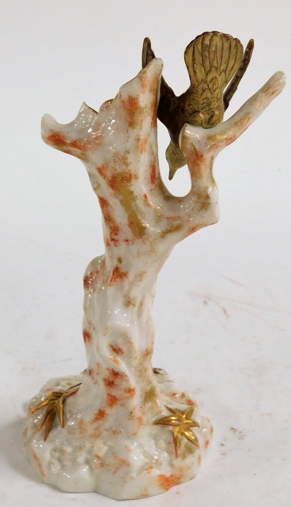 A late 19thC Royal Worcester porcelain spill vase, circa 1879, of tree ...