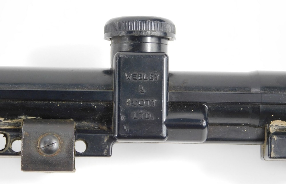 A Webley & Scott telescopic air rifle sight, 29.5cm long.