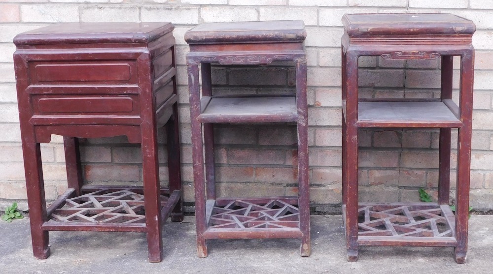 Three various Chinese urn tables, to include 232 examples and example ...
