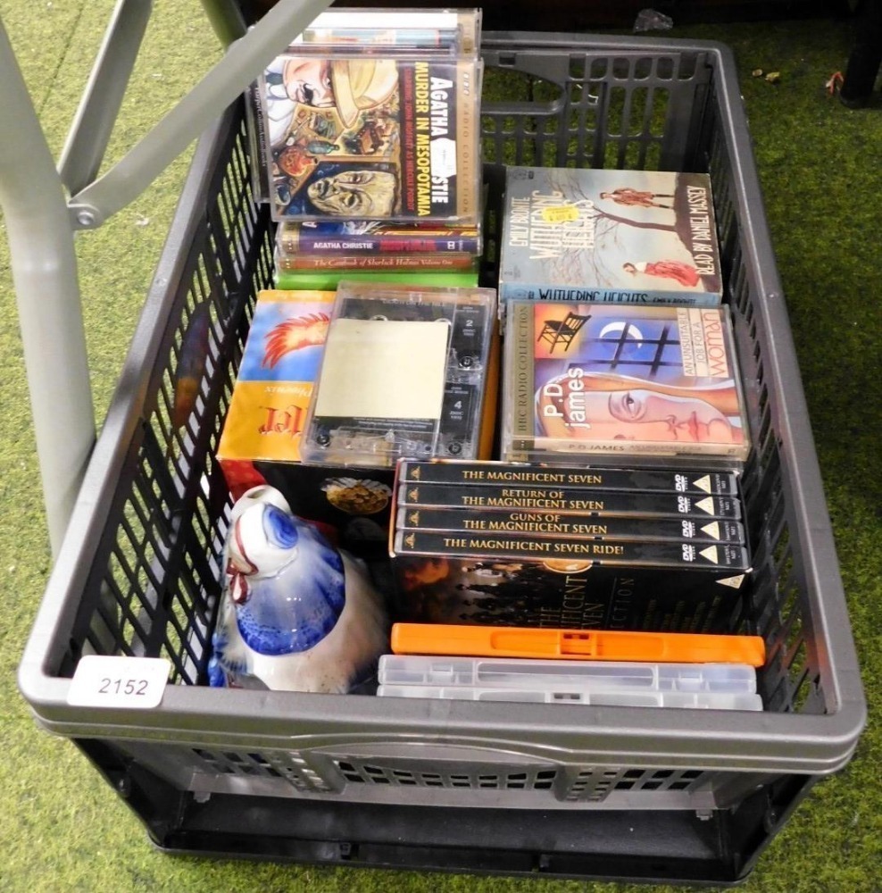 A quantity of DVDs, tapes, story telling, Harry Potter, and a ceramic ...