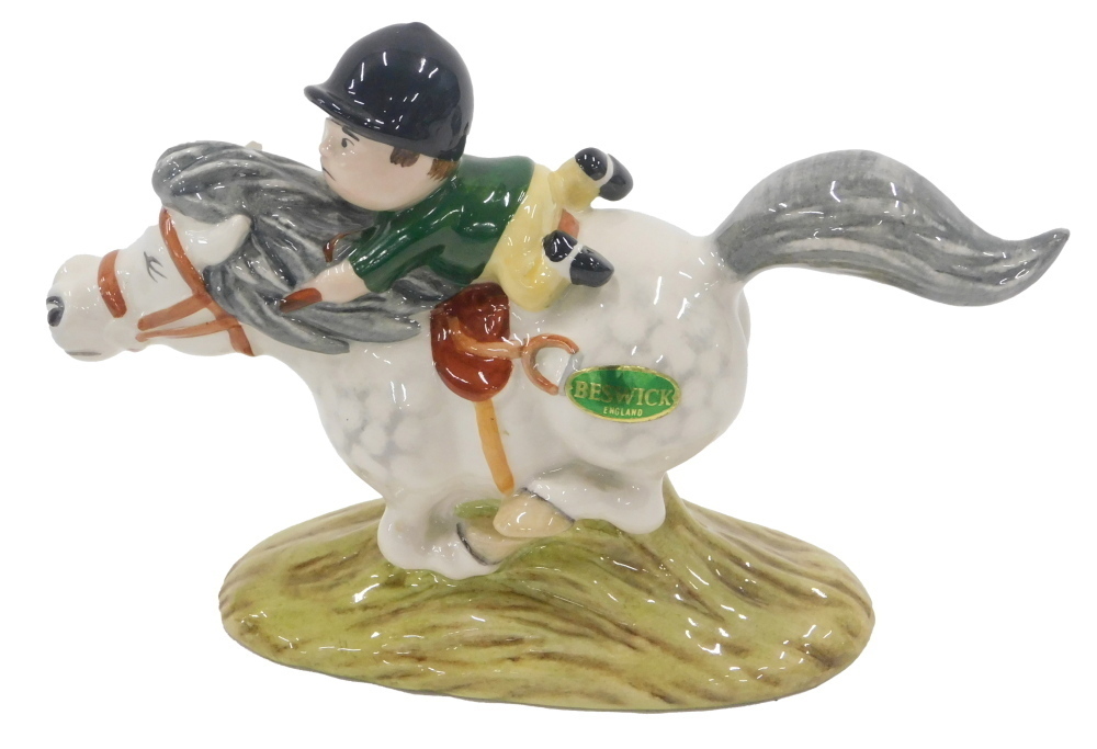 A John Beswick Norman Thelwell 1983 Collection Pony Express figure.