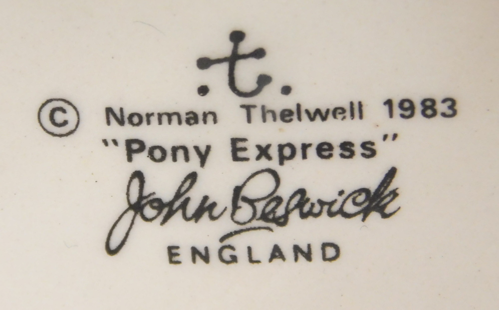 A John Beswick Norman Thelwell 1983 Collection Pony Express figure.