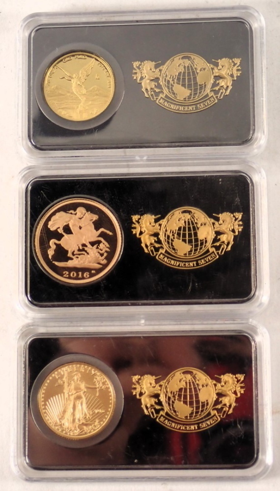The London Mint Office Magnificent Seven coin set, comprising a 2016 ...