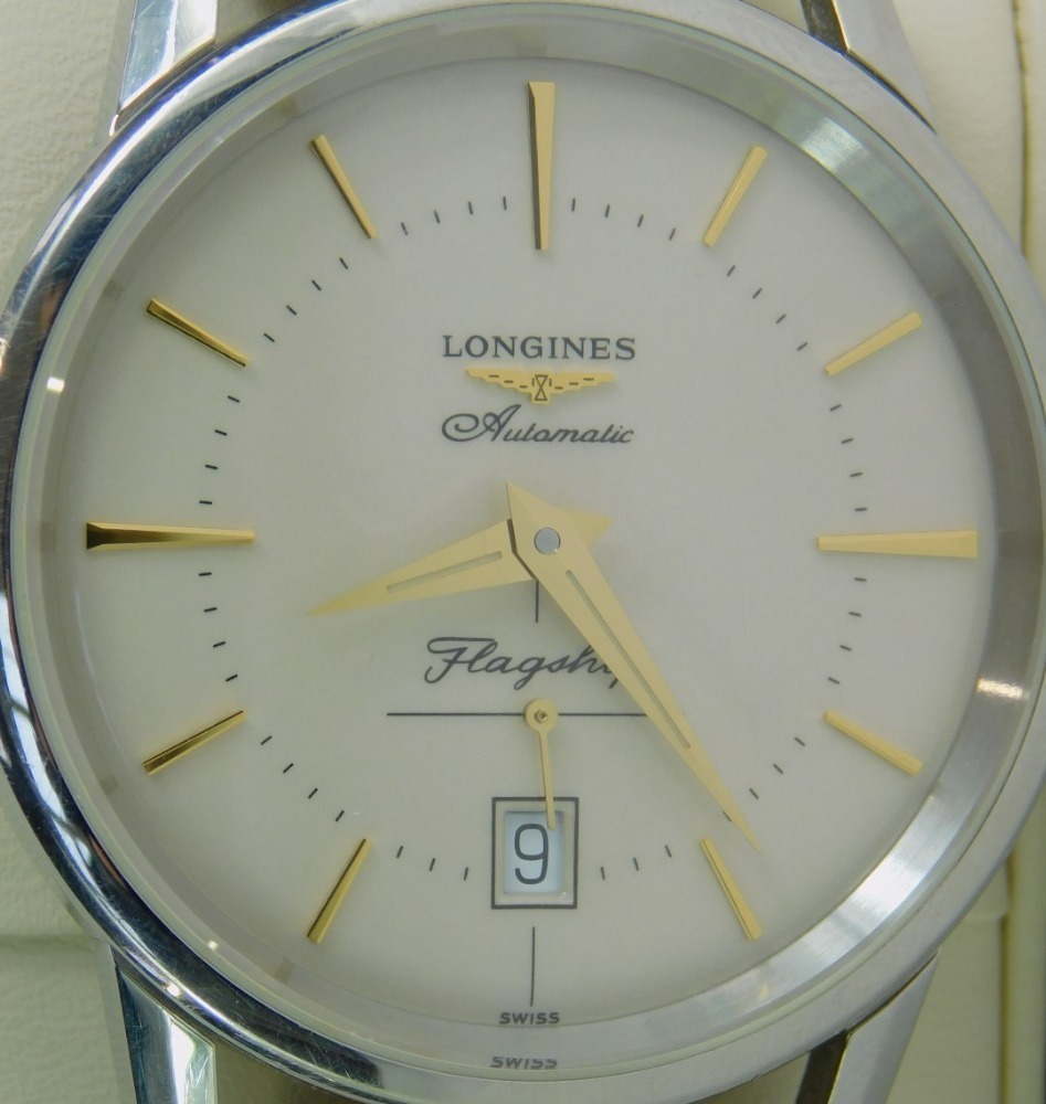 A Longines flagship automatic gent's wristwatch, in a stainless steel ...