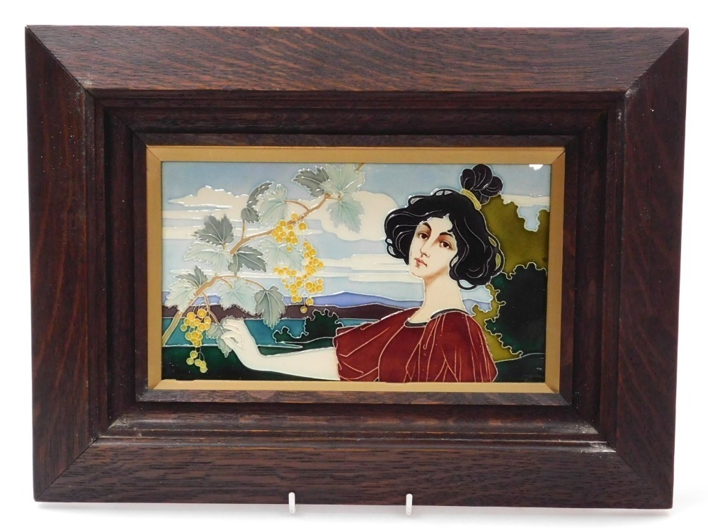 Carl Sigmund Luber (German 1868-1934). An Art Nouveau pottery tile, for ...