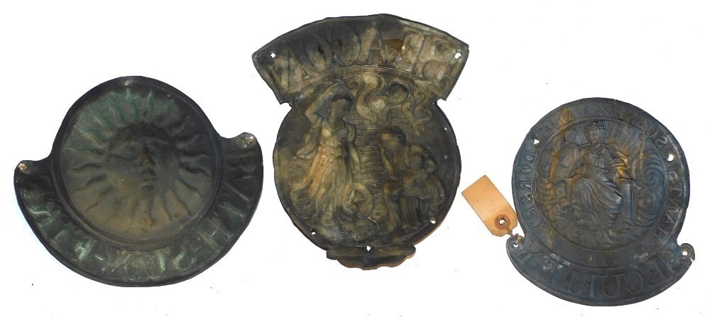 Three fire marks, for Beacon, (Addis Ref 56B), Bath Sun-Fire, (Addis ...