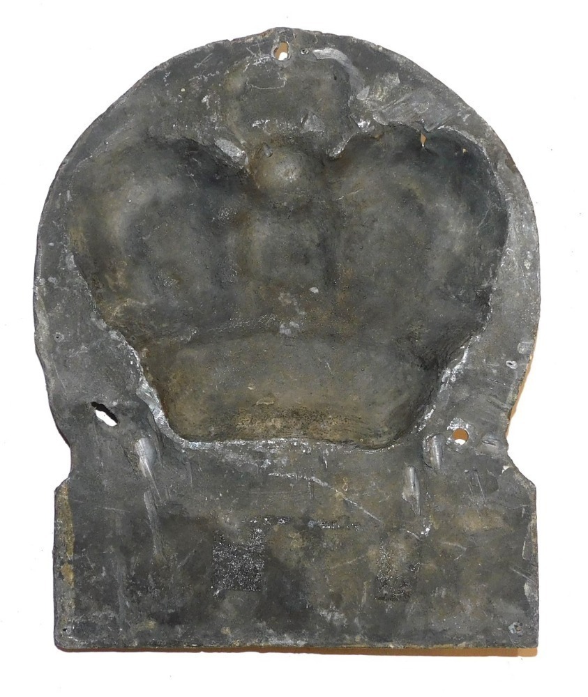 A fire mark for Bristol Crown, lead, (Addis Ref 6A(i)), policy number 7078.