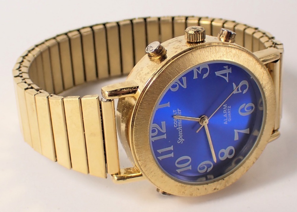 A Speedmaster Cobalt W3 talking alarm watch, with a blue finished ...