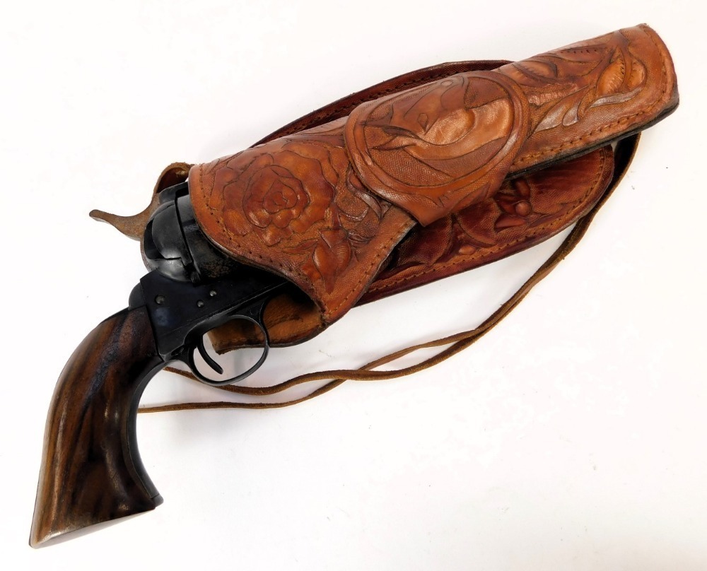 An Interworld Arms .22 calibre replica six shot revolver, blank firing ...