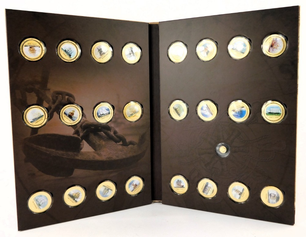 A Windsor Mint Famous Ships of the World coin set, containing twenty ...