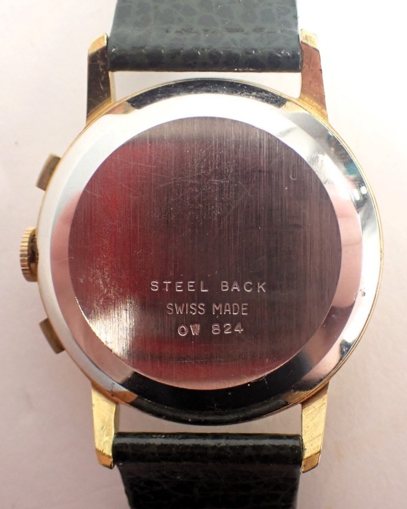 A Swiss Emperor chronograph gent's wristwatch, with a silvered numeric ...