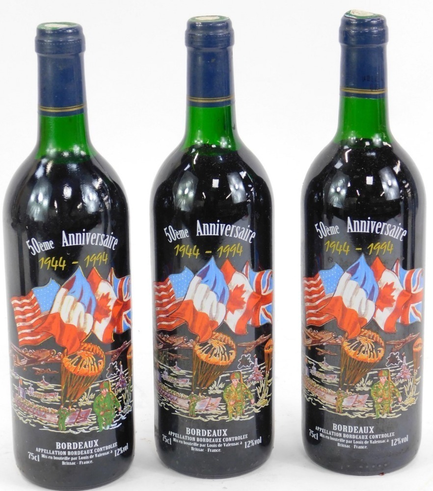 A group of 50th Anniversary of D Day commemorative wines and beers ...