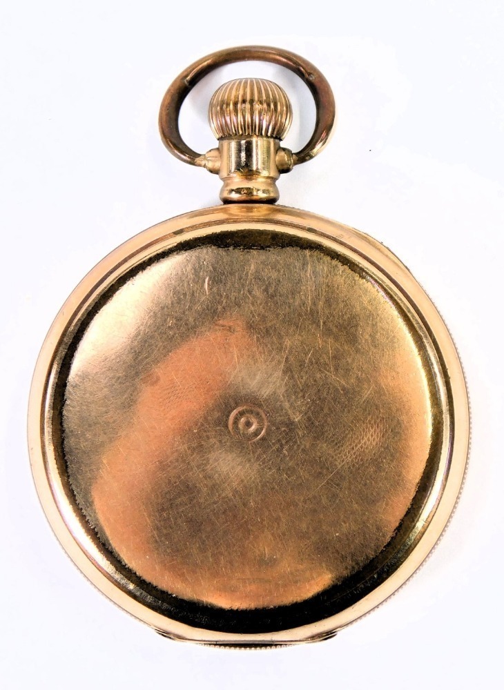 An Admiral gold plated pocket watch, with a white enamel numbered dial ...