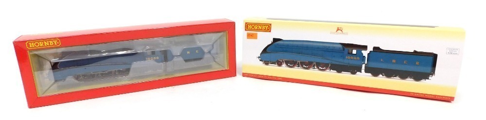 A Hornby OO gauge LNER rebuilt Class W1 locomotive, 4-6-4, 10000, in LNER blue livery, R3843, boxed.