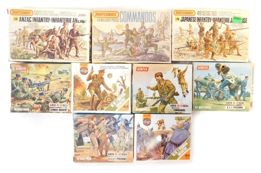Airfix and Matchbox plastic soldiers, 1:76 scale, including USAF ...