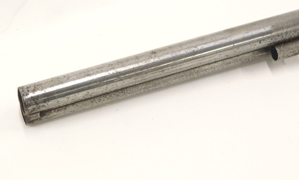 A 19thC Continental double barrel hammer action sporting gun, with ...