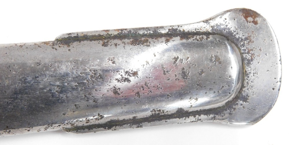 An early 20thC Chilean Cavalry trooper's sword, curved fullered blade ...