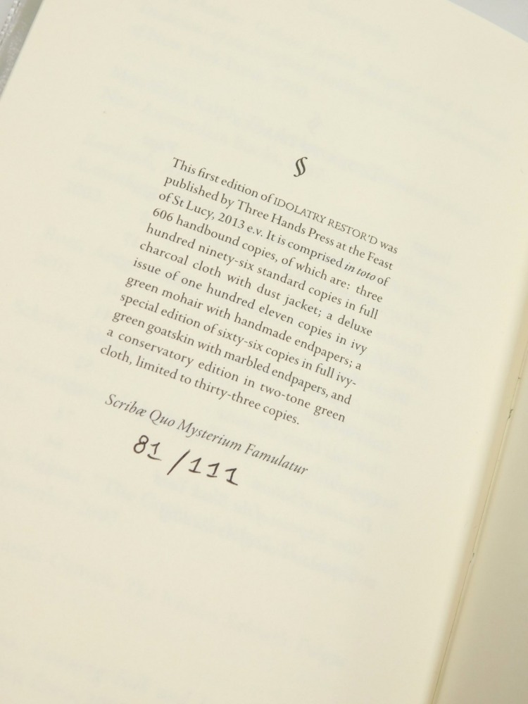 Schulke (Daniel A). Idolatry Restor'd, Witchcraft and The Imaging of ...
