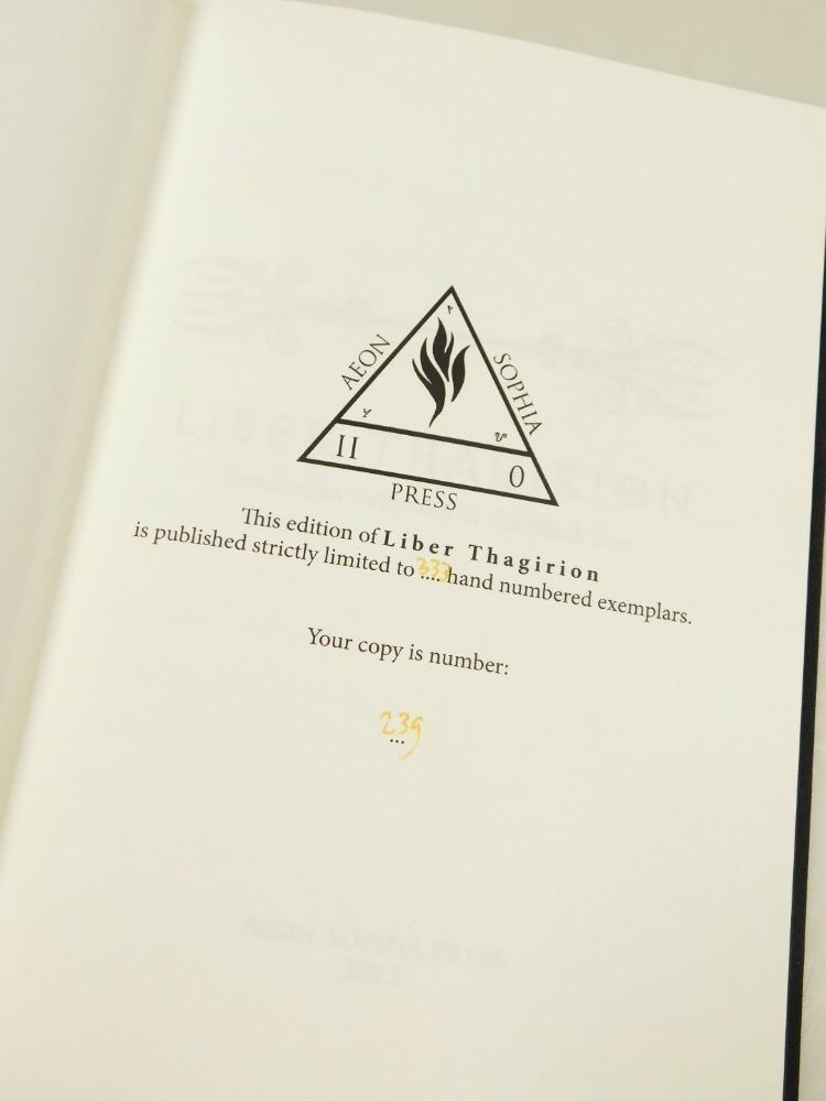 Mason (Asenath). Liber Thagirion, Draconian Grimoire of The Black Sun ...