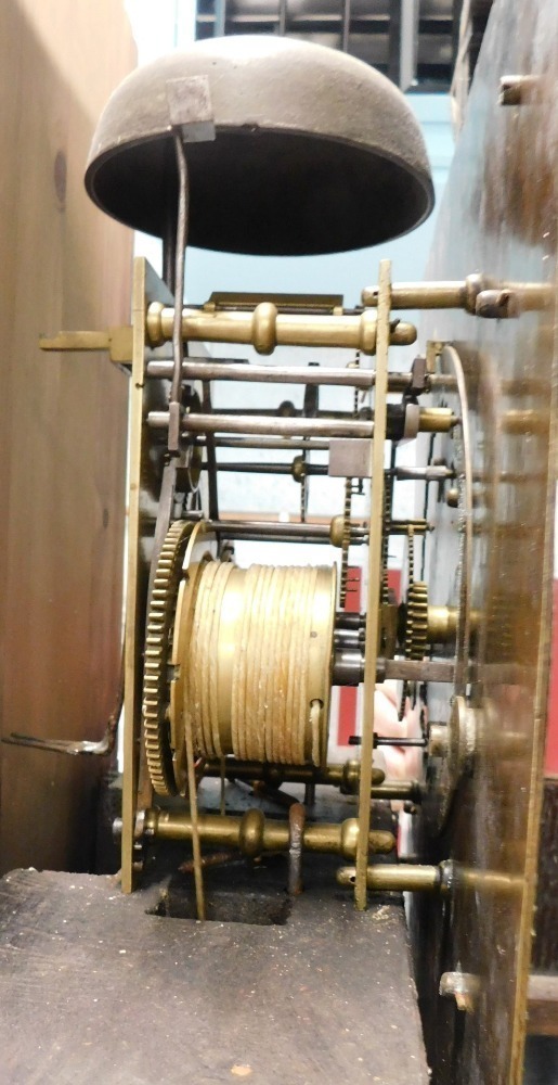 A 19thC longcase clock by Robert Watts of Stamford, the square dial ...