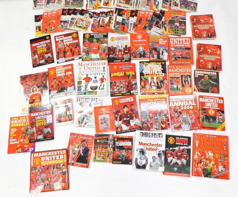 A large quantity of Manchester United review football programmes, 1970s ...