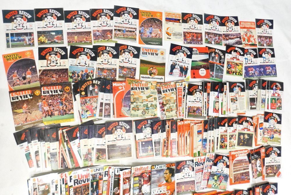 A large quantity of Manchester United review football programmes, 1970s ...