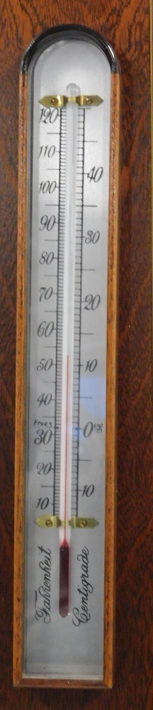 A Rapport oak cased and inlaid banjo barometer, with satinwood paterae ...