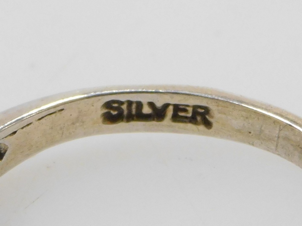 A cameo ring, bust portrait of a lady, in a yellow metal claw mount ...