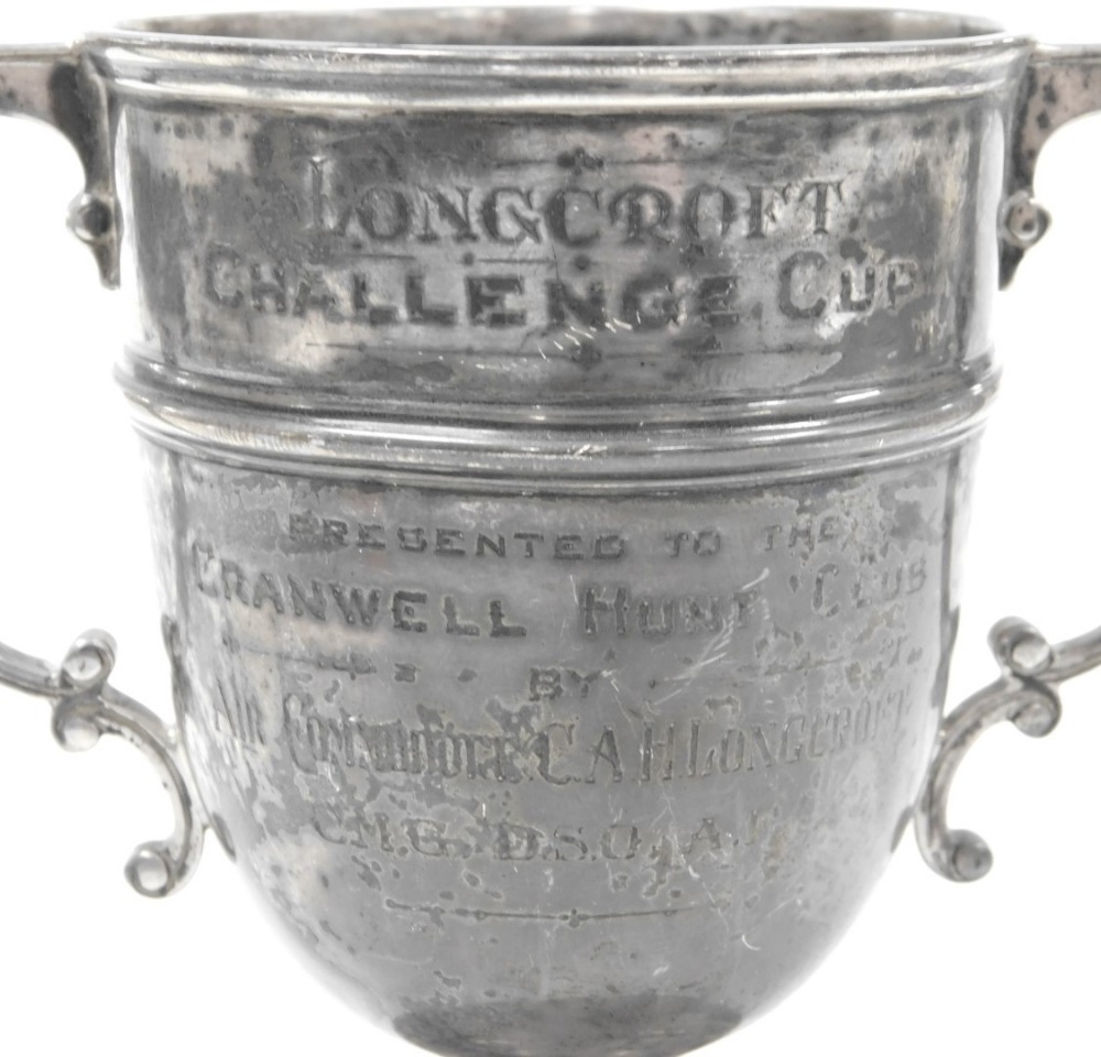 A George V silver twin handled trophy, the Longcroft Challenge Cup ...