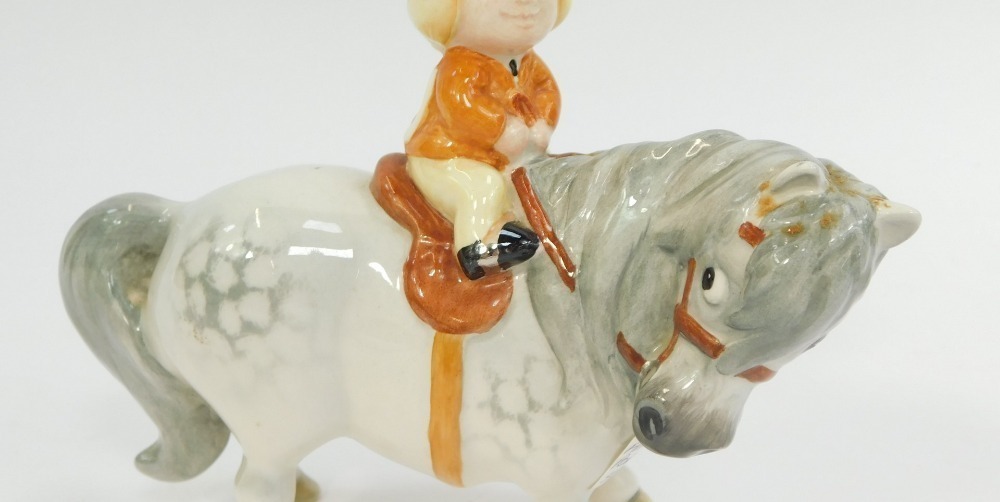 A Beswick Normal Thelwell figure, of Angel on horseback, 12cm high ...