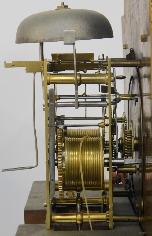 A late 18thC oak cased longcase clock, the brass dial with Roman and ...