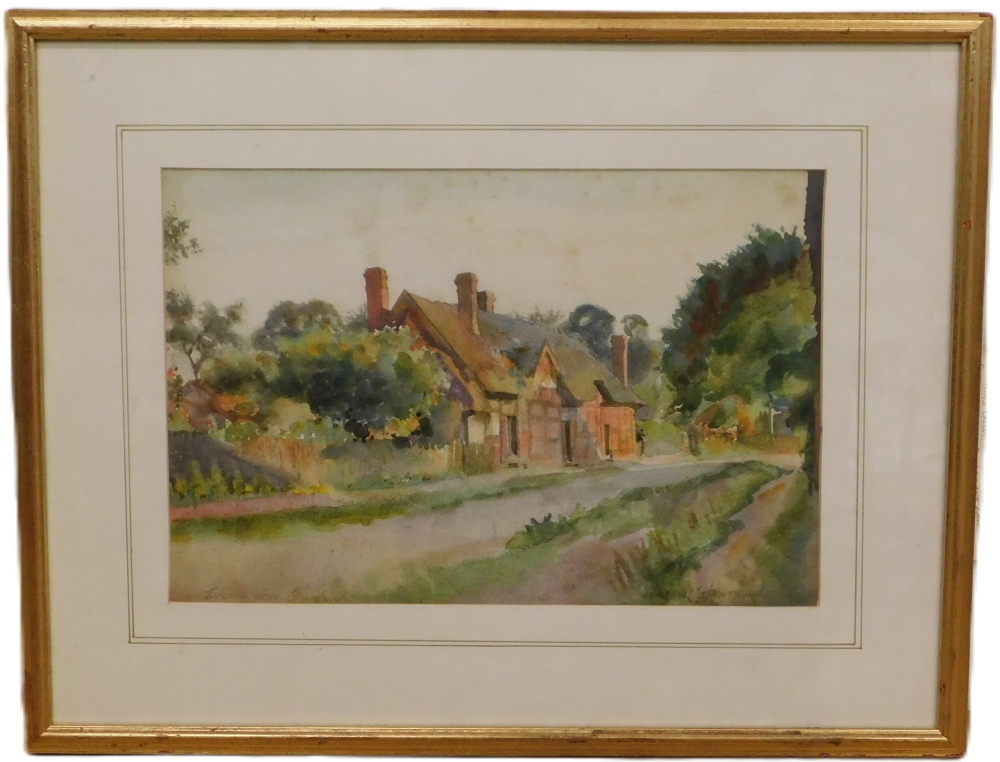 Wilfred C. Hawthorne (1877-1955). Evening glow Stoneleigh, watercolour ...