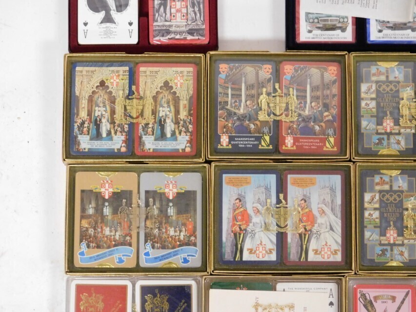 A collection of twin pack playing cards by The Worshipful Company of ...