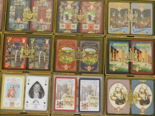 A collection of twin pack playing cards by The Worshipful Company of ...