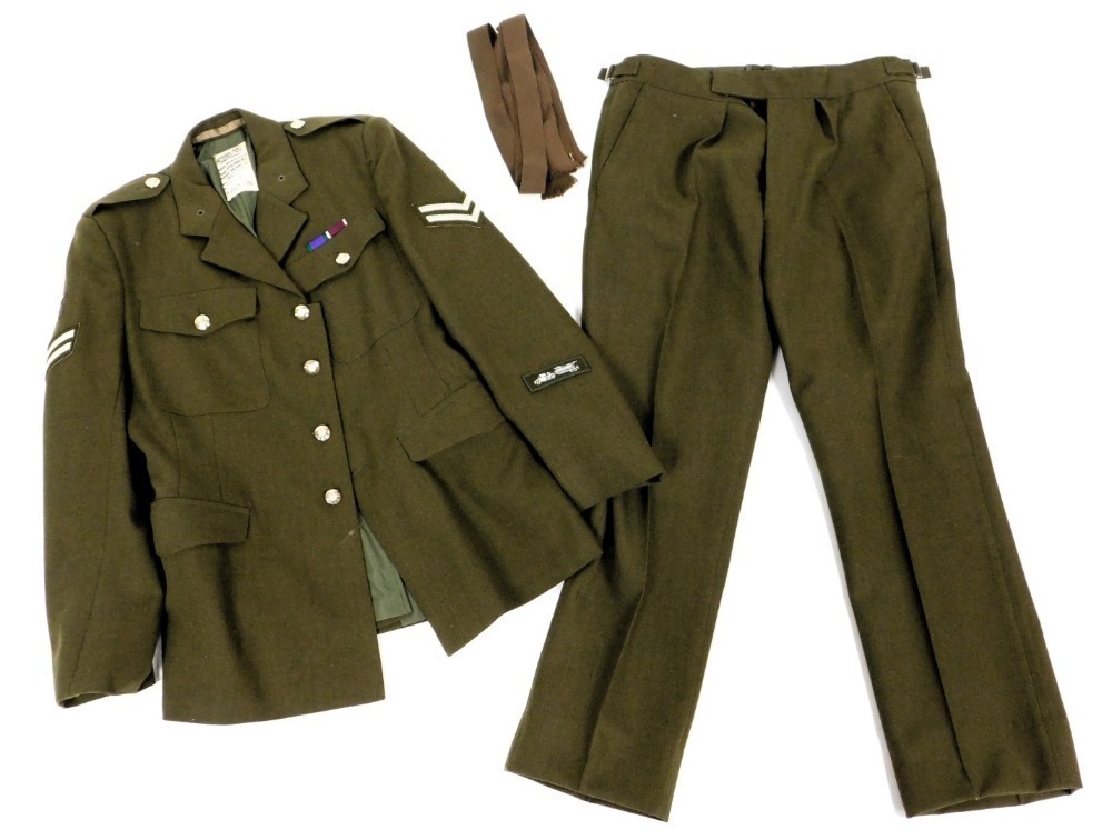An Army Corporal tank transporter driver's No.2 dress uniform, 1980 ...
