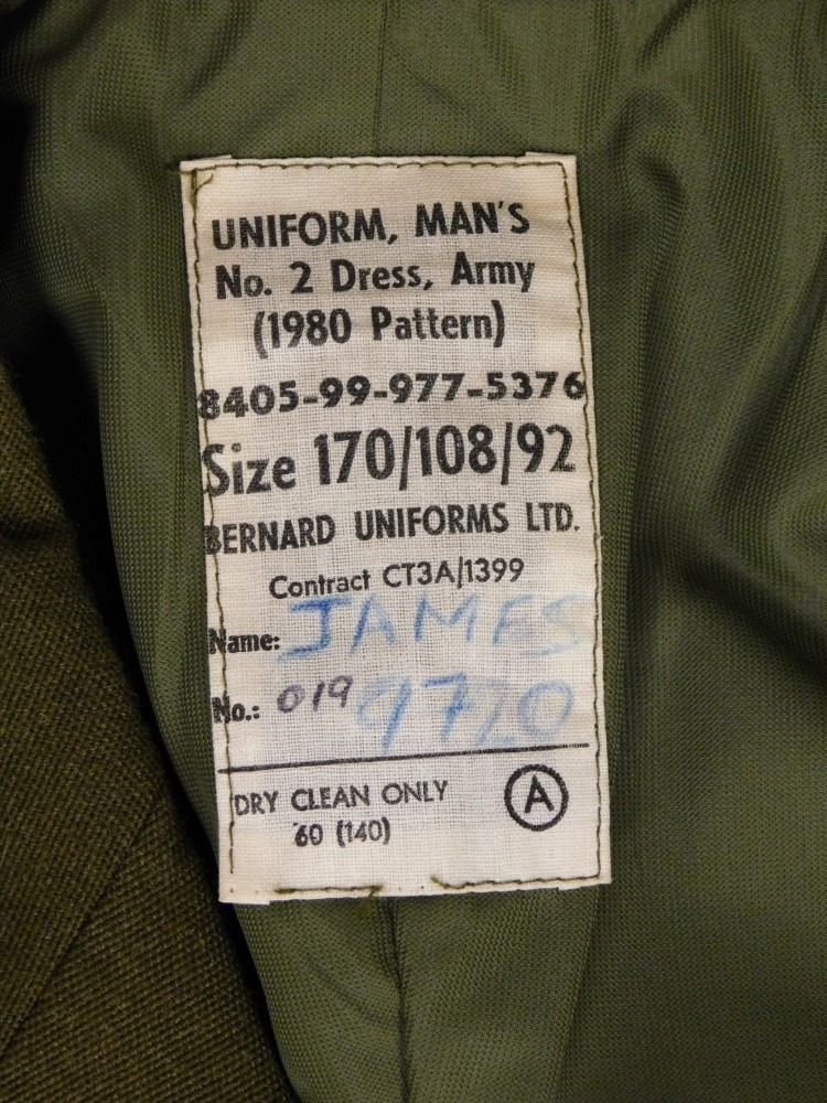 An Army Corporal tank transporter driver's No.2 dress uniform, 1980 ...