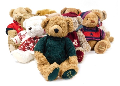 Harrods annual Teddy bears 1990 1993 1995 1998 2009 2011 2013