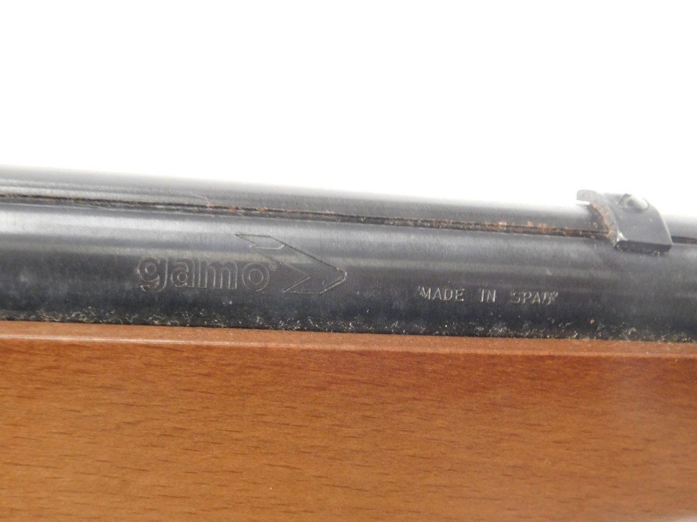 An ASI Super Power Magnum air rifle, .22, with bag and air pellets.