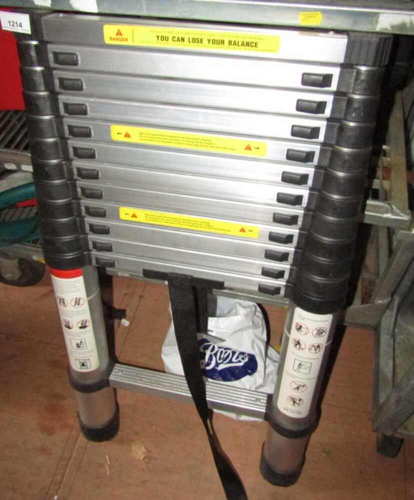 A telescopic inspection ladder.