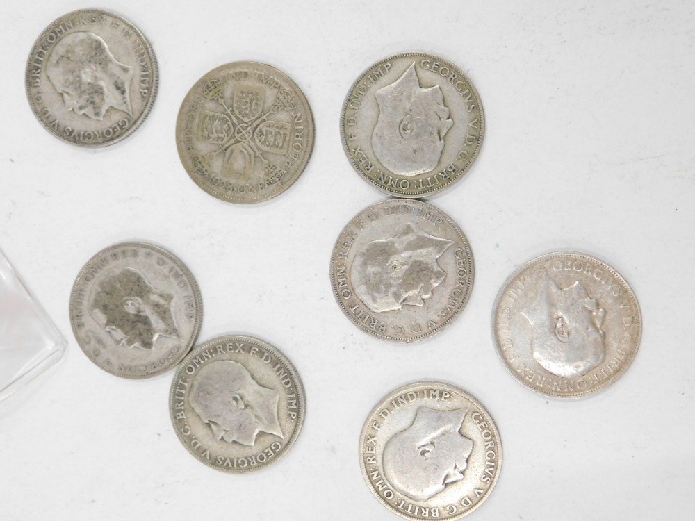 A collection of Victorian and later florins, to include 1887, 1911, 1915, 1914, 1918, 1921, and ...