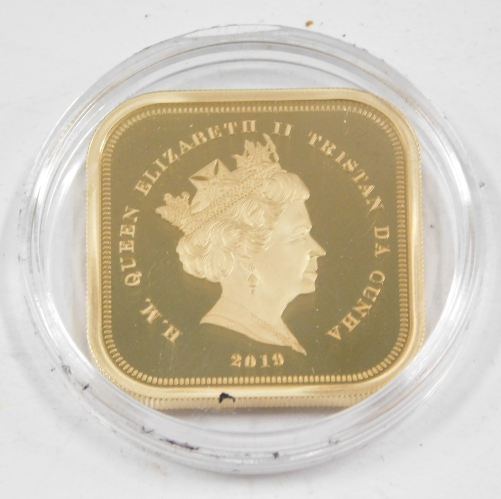 A 2019 Britannia gold proof double sovereign, mintage 349 coins, with ...