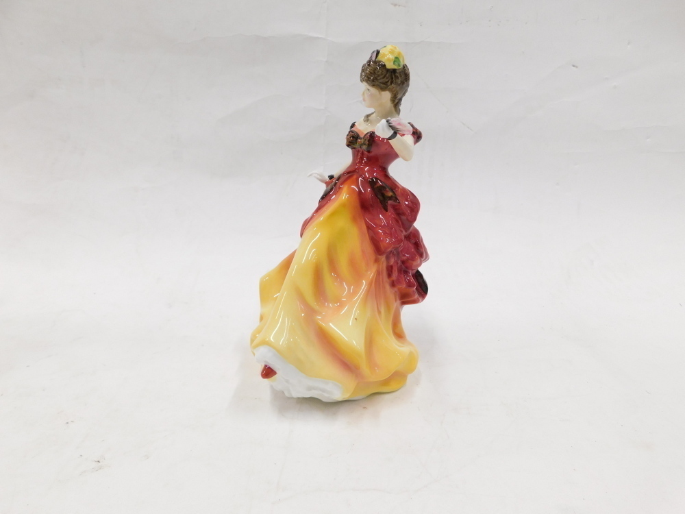 Five Royal Doulton porcelain figurines, Patricia, Belle, Deborah ...