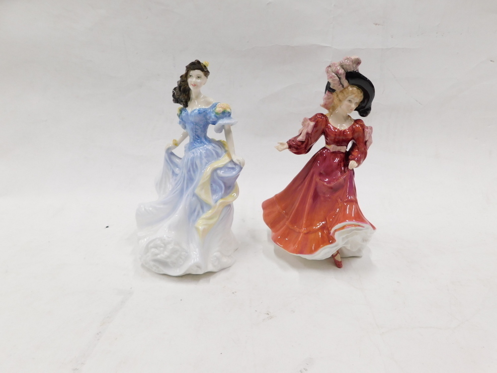 Five Royal Doulton porcelain figurines, Patricia, Belle, Deborah ...